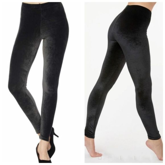 New Mix | Pants & Jumpsuits | Black Solid Brushed Velour Velvet ...